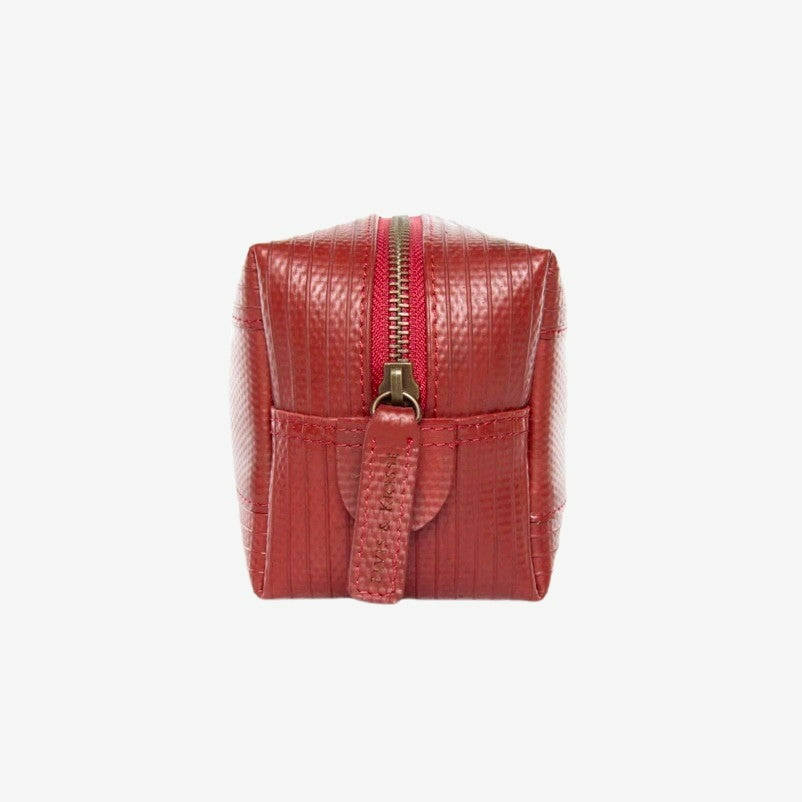 Washbag Medium - Red | Men's Upcycled Fire Hose Washbag | Elvis and Kresse