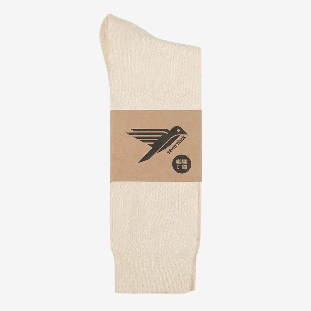 Hope Socks | Men's Organic Knit Socks - White | Silverstick